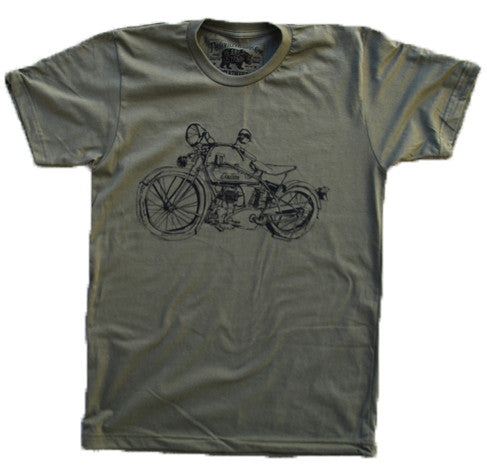 1929 Indian Motorcycle Army - Summer Short Sleeves Top - O Neck Tee ...